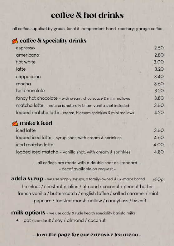 Menu – Canterbury Tails Cat Cafe