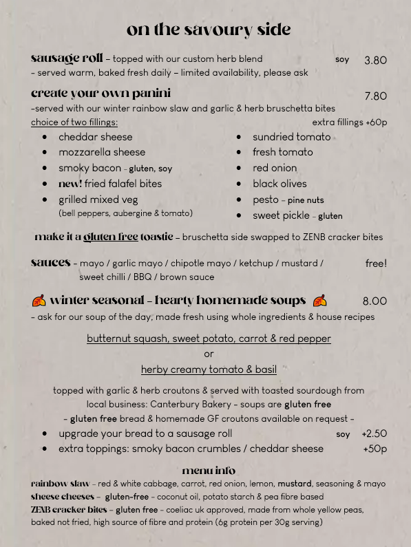 Menu – Canterbury Tails Cat Cafe